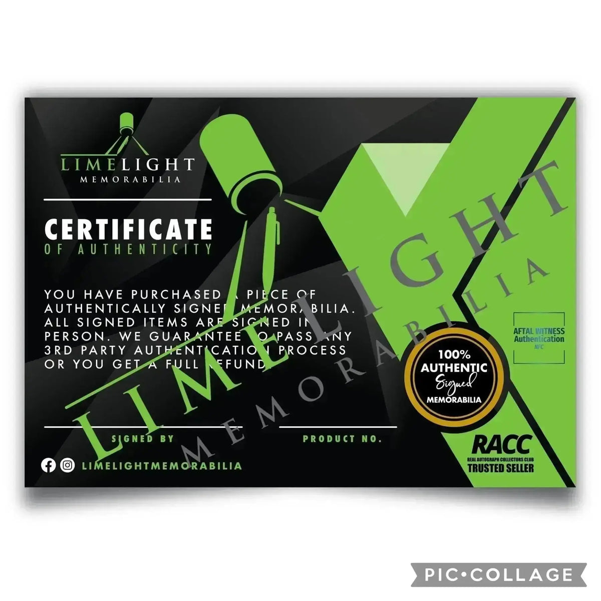 Dennis Bergkamp Signed Note - LIMELIGHT MEMORABILIA