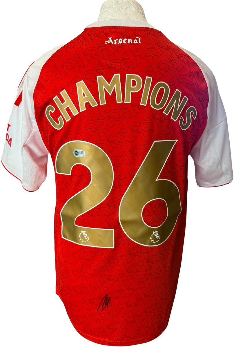 Martin Zubimendi Signed Arsenal Champions 26 Shirt | AFC – LIMELIGHT ...